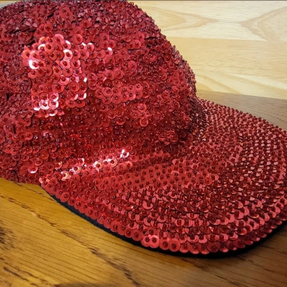 Accessories | Vintage Jc Red Sequence Hat | Poshmark
